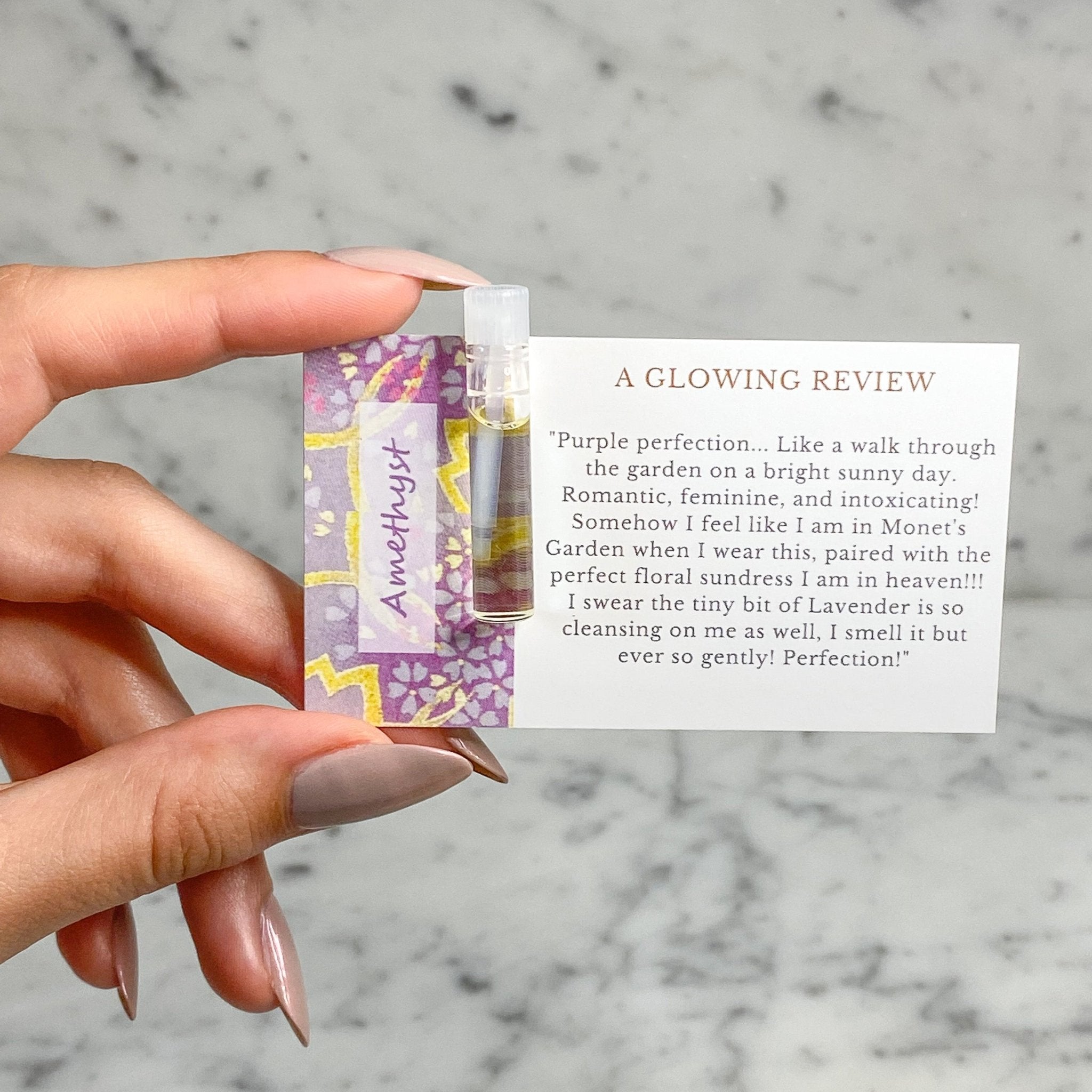 Amethyst Perfume Sample | Light Floral | The Sage Lifestyle