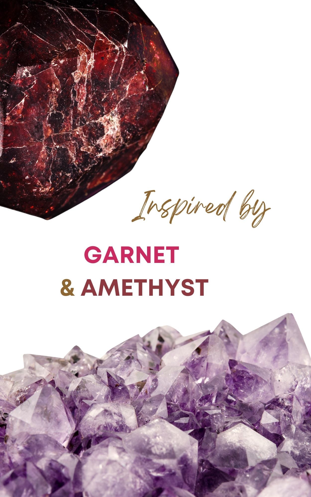 Garnet & Amethyst Perfume Vanity Bottle |The Sage Lifestyle