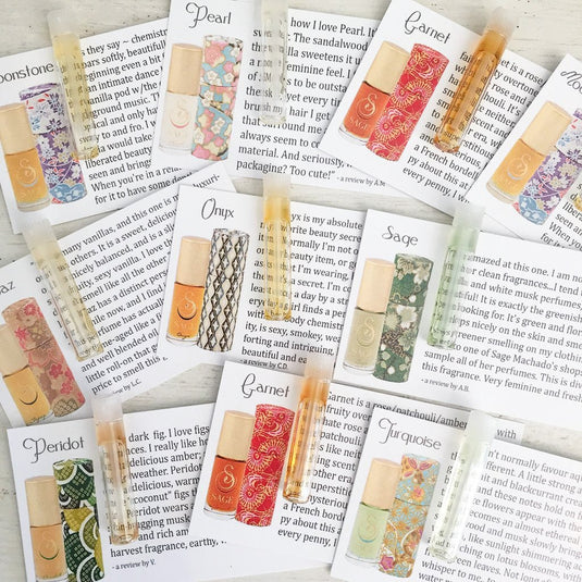 Perfume Oil Discovery Sample Set-All 21 Gemstone Scents | The Sage ...