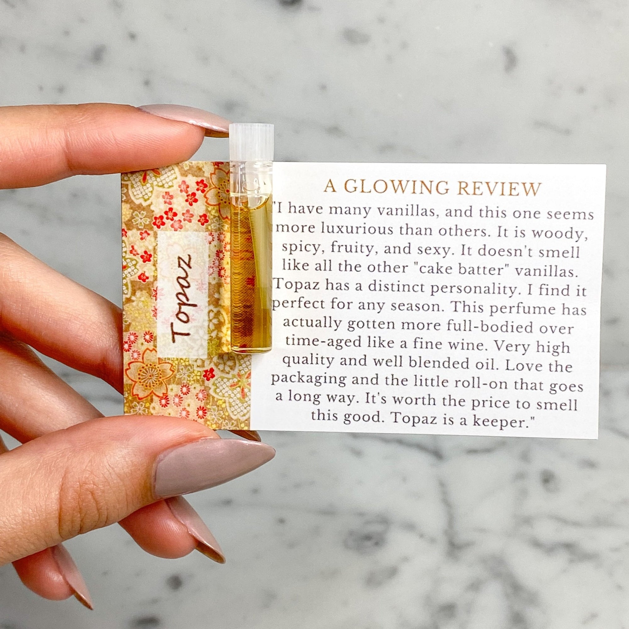 Topaz Perfume Sample | Subtle | The Sage Lifestyle